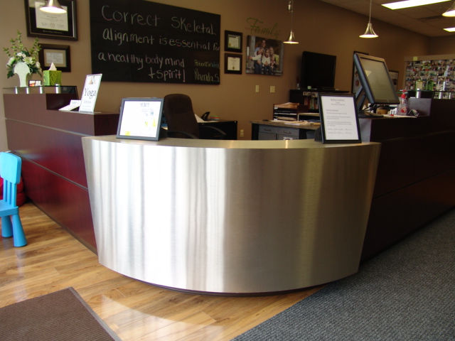 Two Person Reception Counter – Zongkers Custom Woods, inc