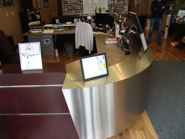 Two Person Reception Counter – Zongkers Custom Woods, inc