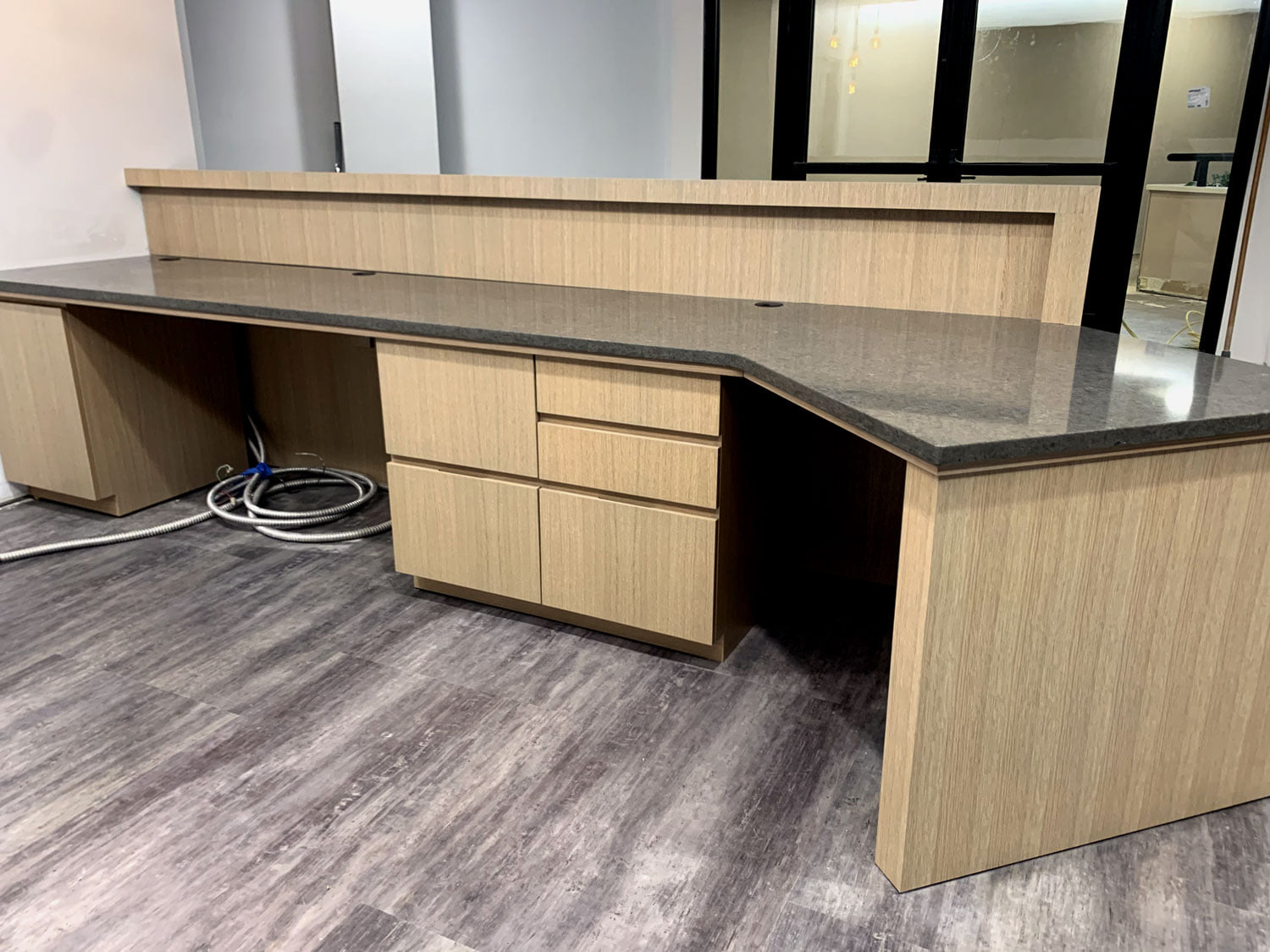 Origami Reception Counter – Zongkers Custom Woods, inc