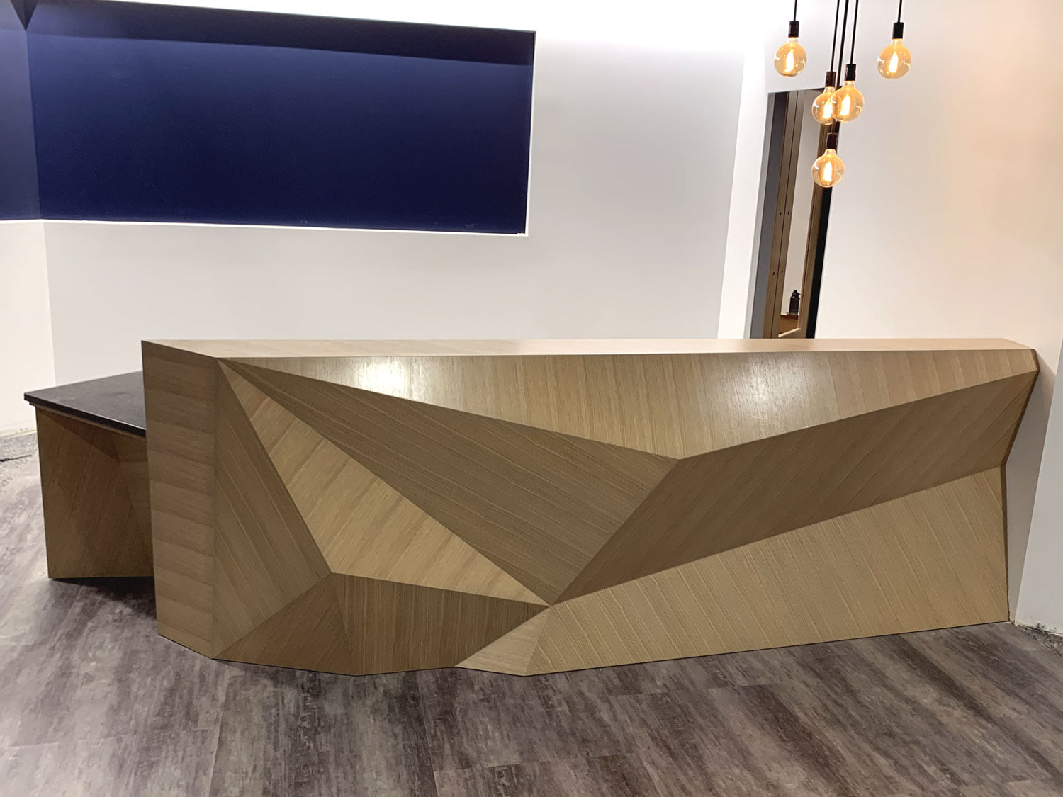 Origami Reception Counter – Zongkers Custom Woods, inc